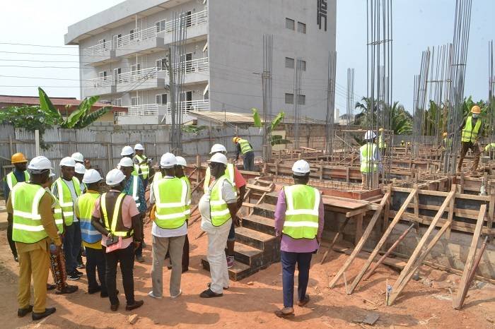 Chiefs visit La General Hospital construction site - Ghanaian Times